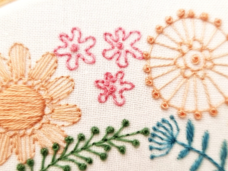 Spring Flowers Embroidery Patterns Floral Needle Craft - Etsy