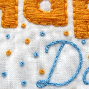 Happy Days Embroidery Pattern, Hand Embroidery PDF Patttern, Needlwork ...