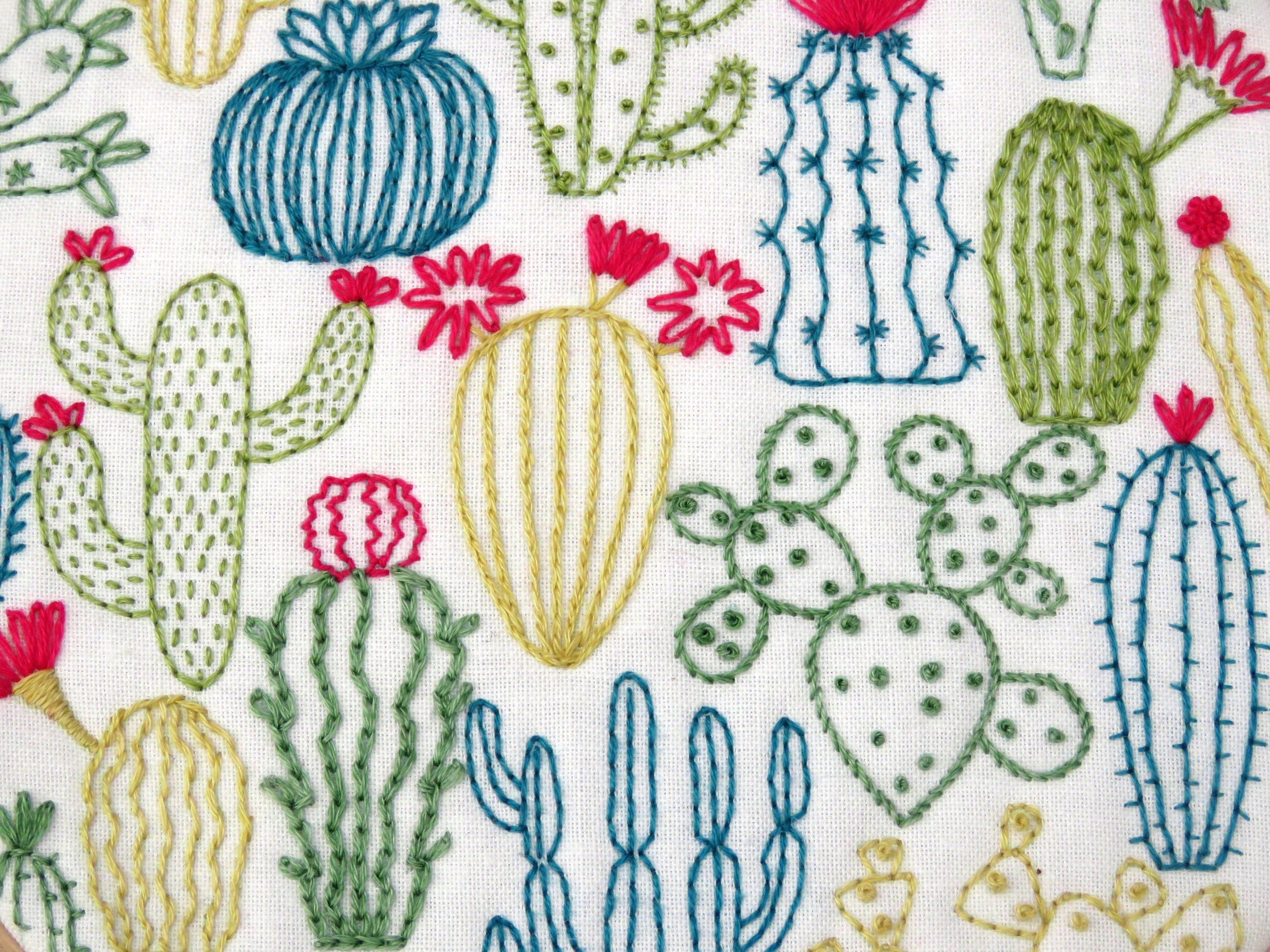 Cacti Embroidery Pattern Cactus Needle Craft Pattern Cacti - Etsy