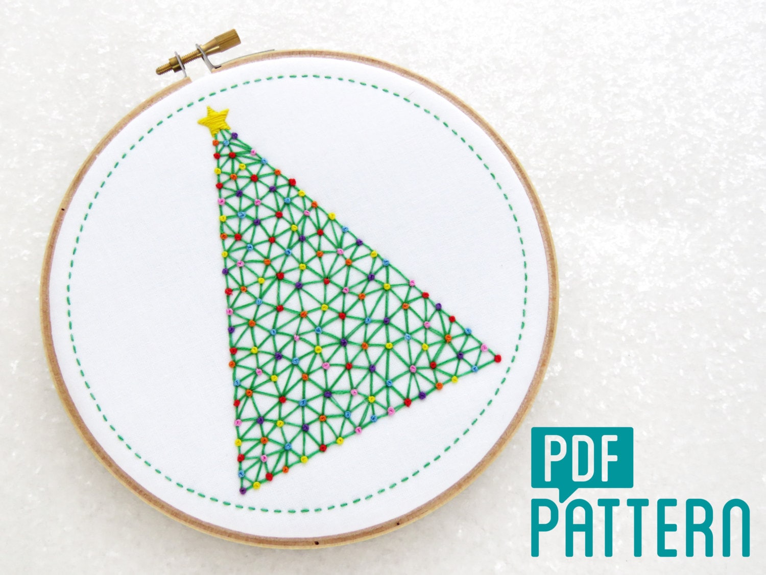 Christmas Tree Embroidery Pattern Xmas Tree Hoop Art Pattern | Etsy