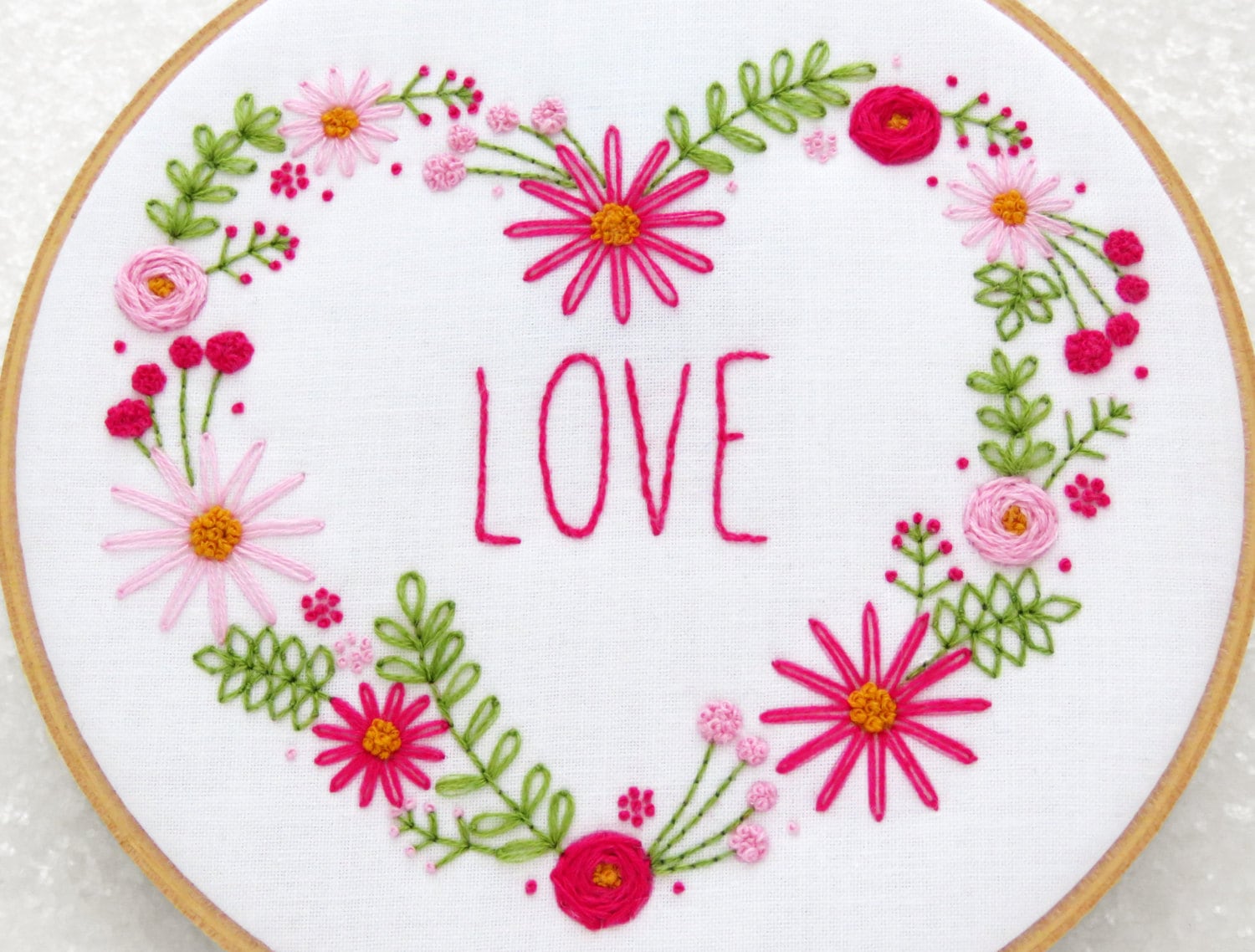 Love Embroidery Kit Valentines Embroidery Kit Love Heart | Etsy