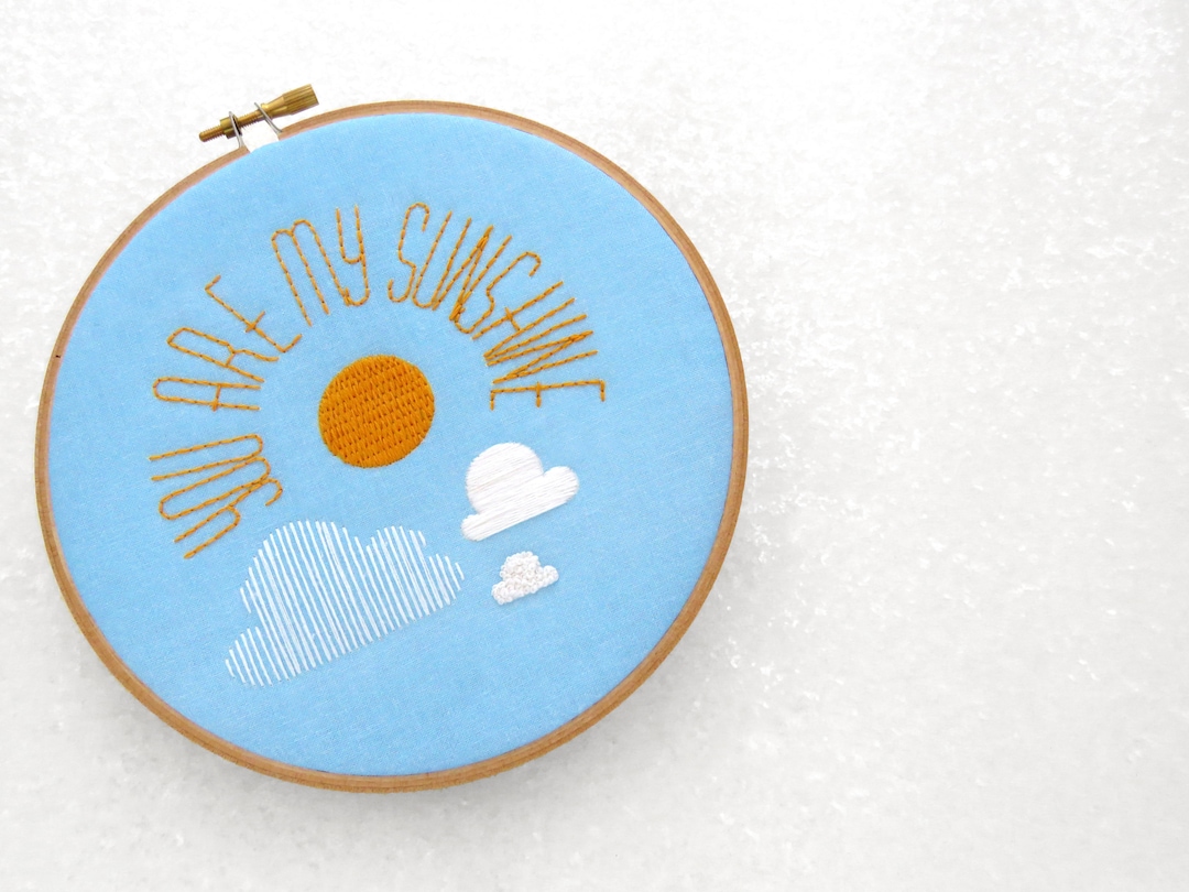 You Are My Sunshine Embroidery Pattern Download, Easy Needlecraft ...