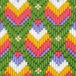 Easter Bargello Kit, Easter Egg Tapestry Kits, Bargello Embroidery Kits, Beginners Needlepoint ...