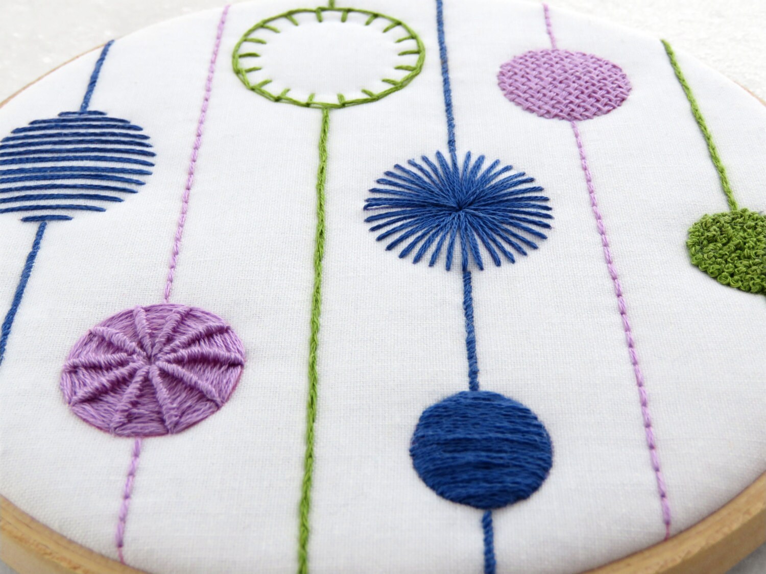 Modern Sampler Embroidery Pattern Crewel Tutorial Download - Etsy