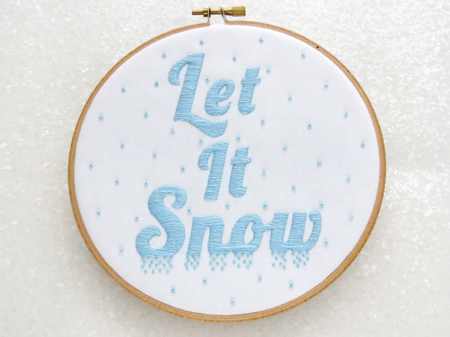 Snow Embroidery Pattern Let It Snow Needlecraft Winter - Etsy UK