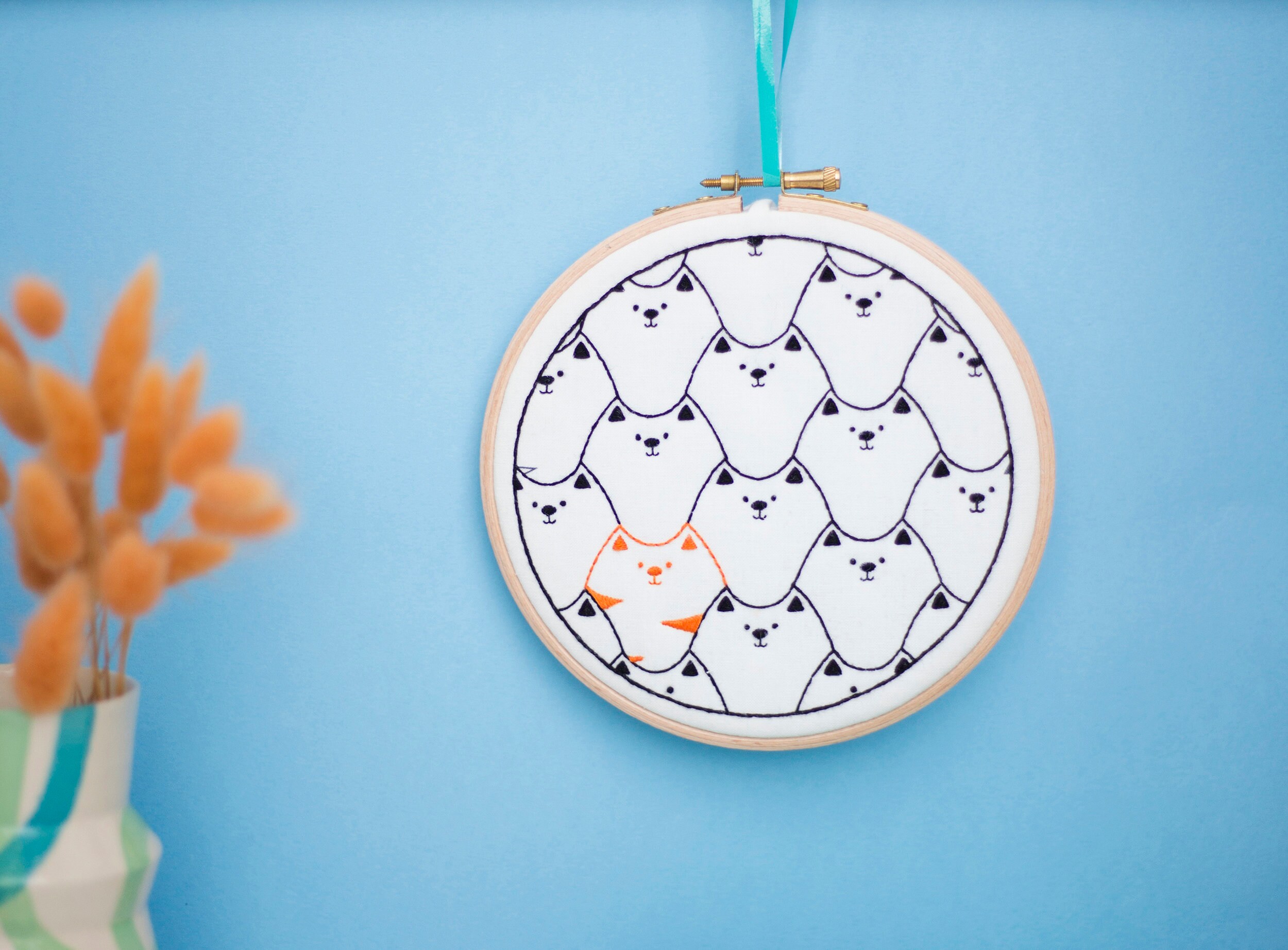 Cats Embroidery Pattern: Black Cat DIY Hoop Art (PDF Pattern) - Etsy