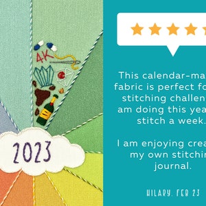 Thread Journal Fabric Pack: 365 Days of Stitching, Embroidery Diary - Etsy