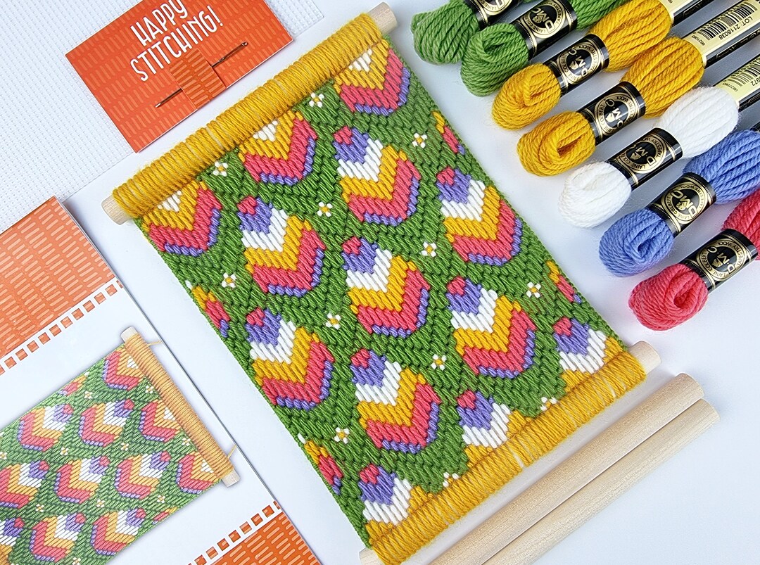 Easter Bargello Kit, Easter Egg Tapestry Kits, Bargello Embroidery Kits, Beginners Needlepoint ...