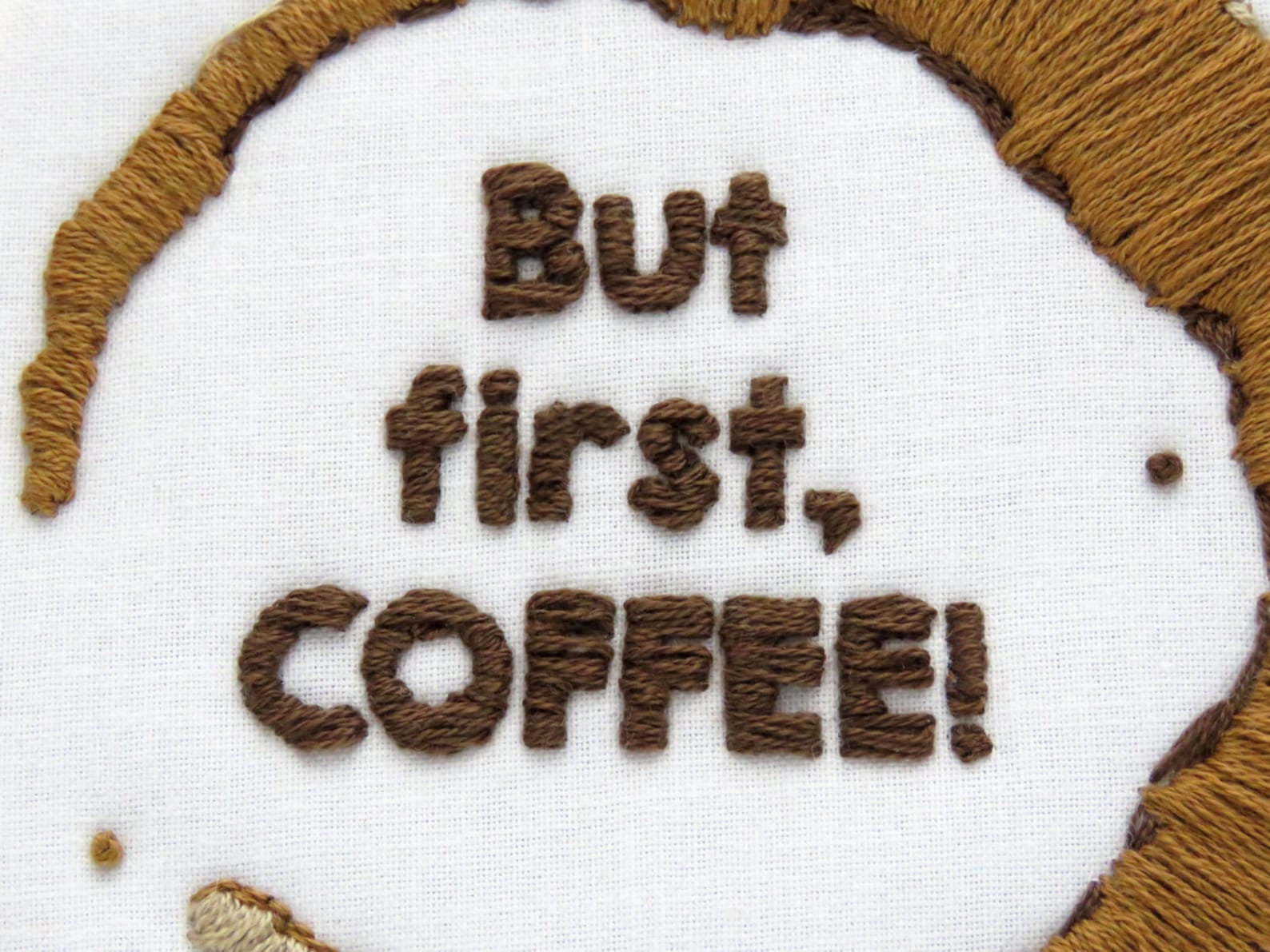 Coffee Lovers Embroidery Pattern Funny Needlework Pattern | Etsy