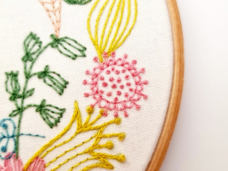 Spring Flowers Embroidery Patterns Floral Needle Craft - Etsy