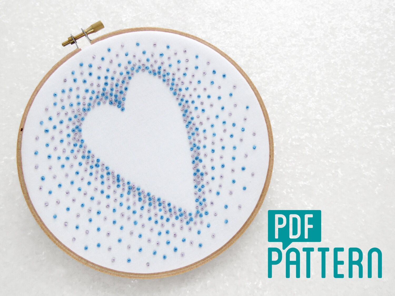 Heart Embroidery Pattern Cotton Anniversary Gift DIY Wedding - Etsy