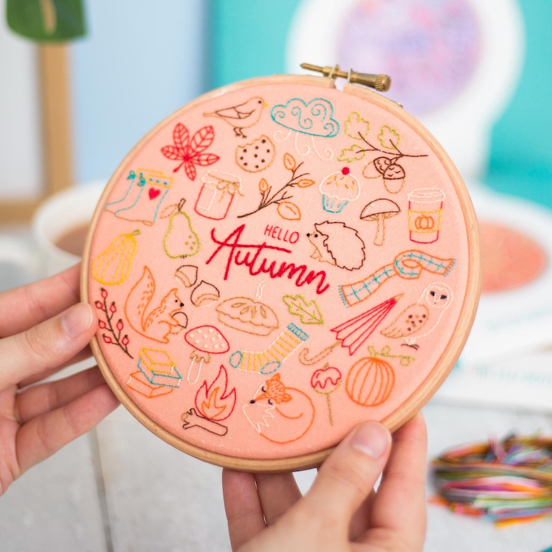 Fall Embroidery Kits - Etsy