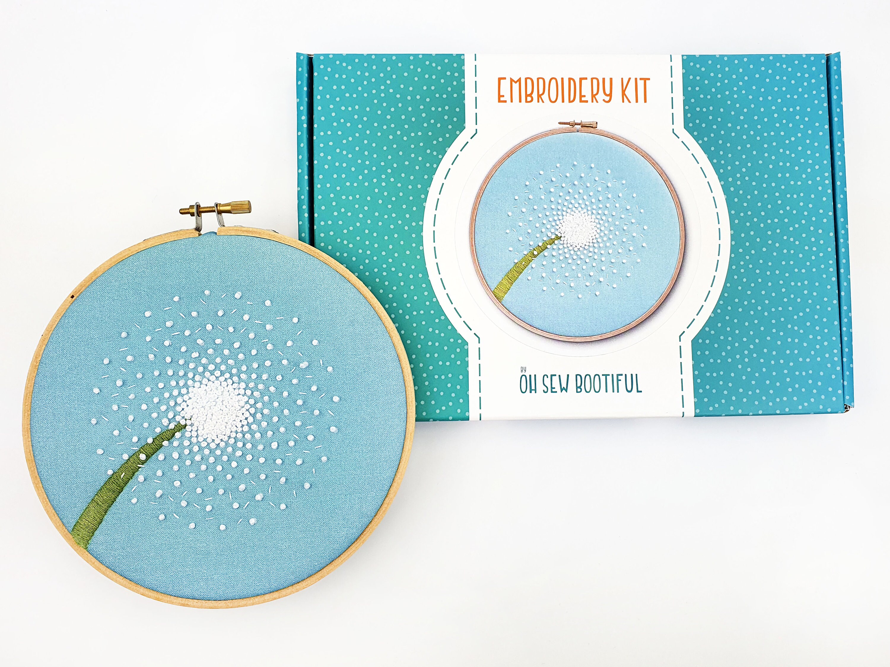 Dandelion Embroidery Kit DIY Hoop Art Kit Needlework Kit - Etsy Norway