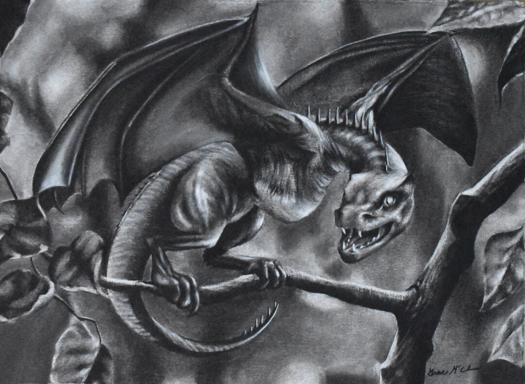 Wyvern (original Drawing) - Etsy