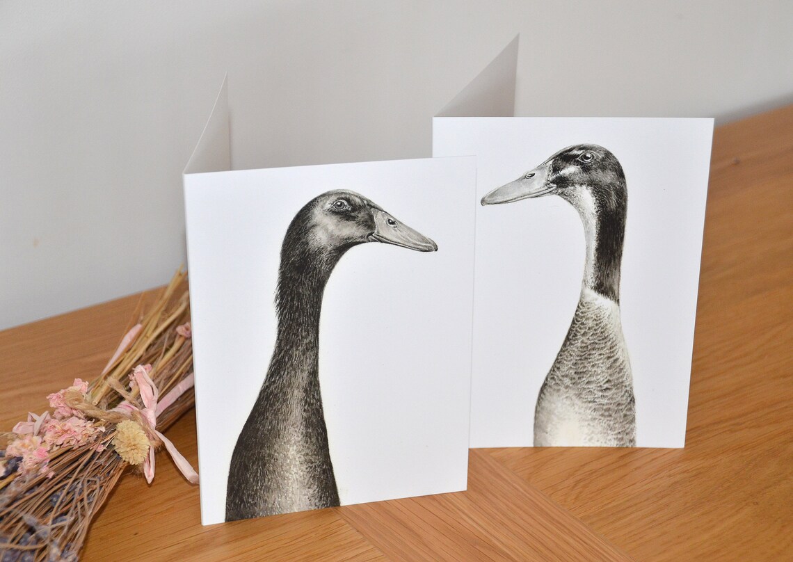 Duck Cards Set of Two - Etsy