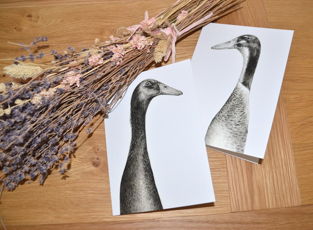 Duck Cards Set of Two - Etsy