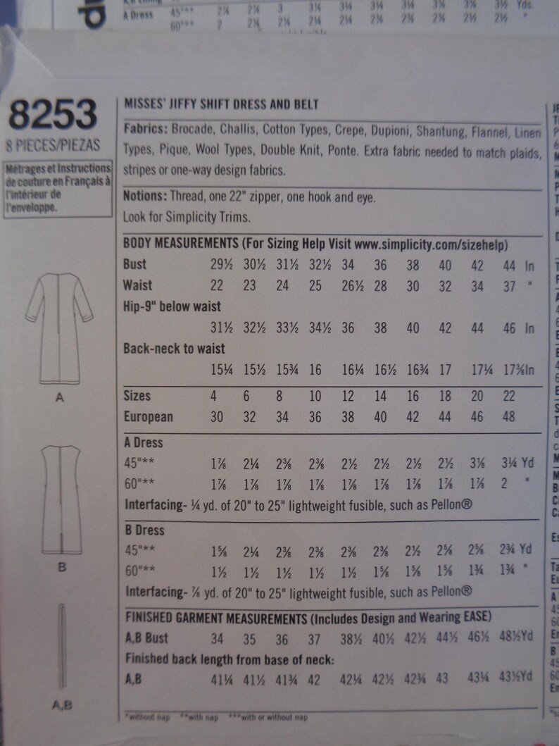 Simplicity Sewing Pattern 8253 Misses' Retro Dress 4-12 - Etsy