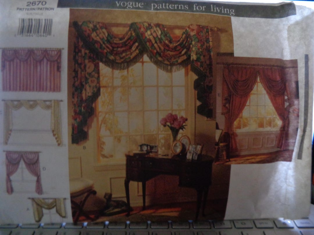 Vogue Sewing Pattern 2670 Window Treatments - Etsy