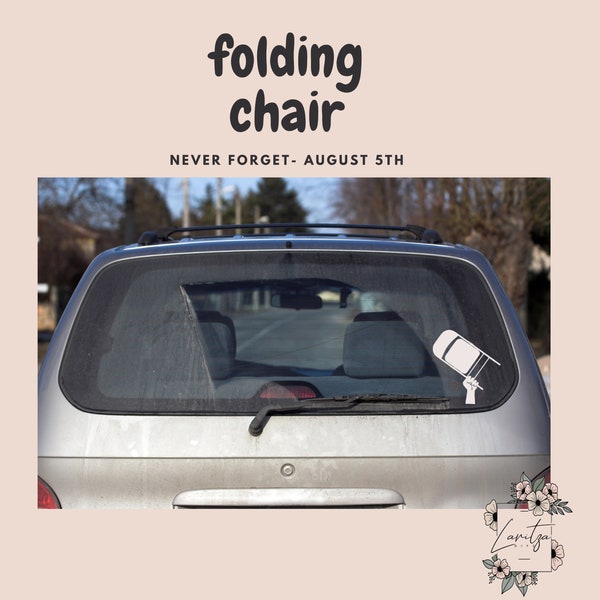Folding Chair Car Decal - Etsy