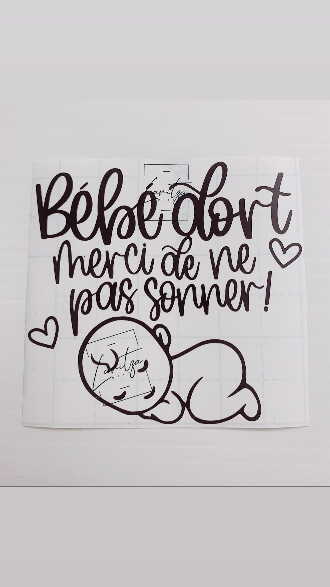 Baby Sleeping Door Decal|bébé Dort|svp Ne Pas Cogner Ou Sonner|bébé ...