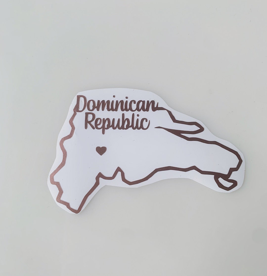 Dominican Republic Island Decal |DR Map Sticker |car Sticker Decal ...