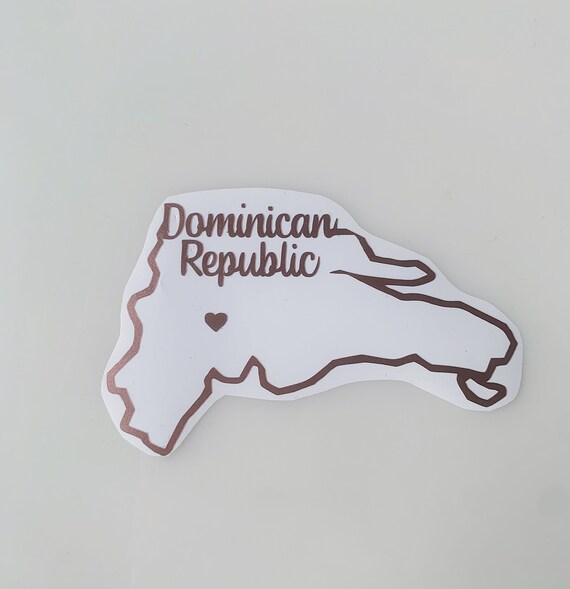 Dominican Republic Island Decal DR Map Sticker car Sticker | Etsy