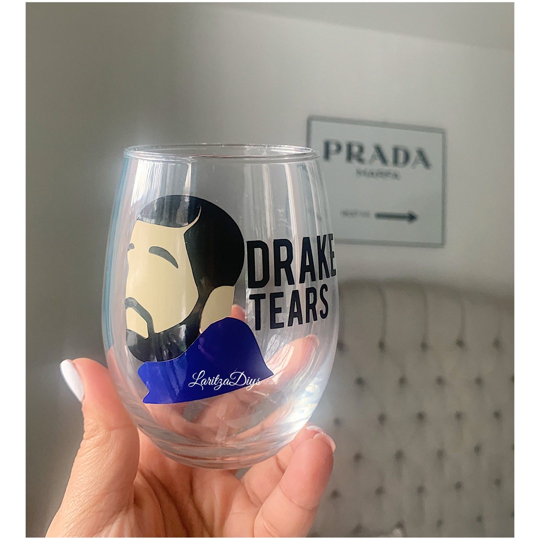 Drake Wine Glass Drake Tears Drake Wine Cup Funny Wine Glass-celebrity ...