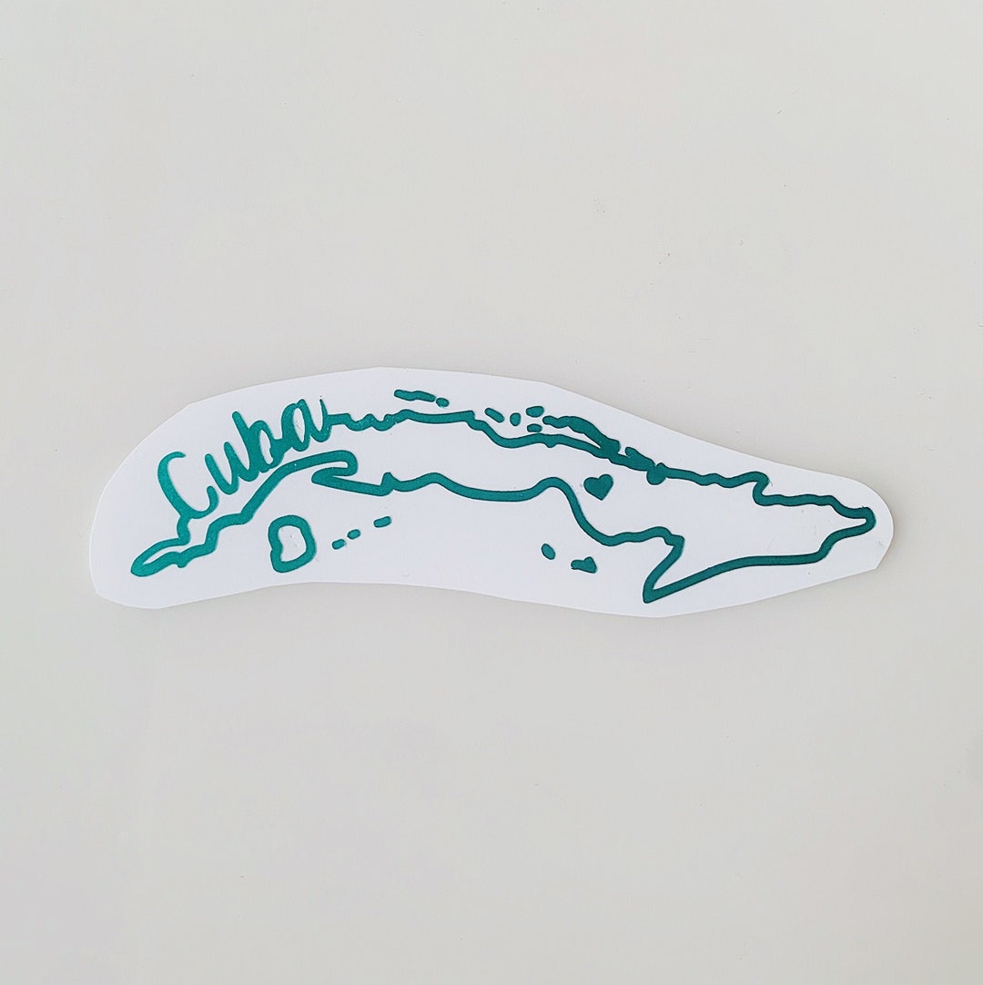 Cuba Decal |cuba Map Sticker |car-laptop-helmet-window Sticker Decal ...