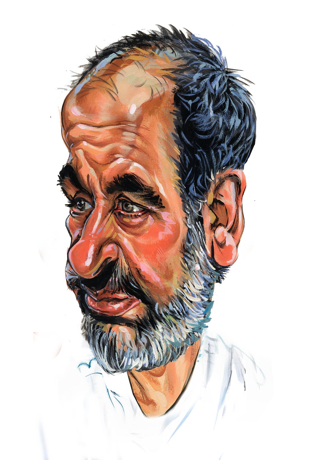 Custom Caricature Head, Caricature Drawing Exaggerated Face, Funny ...