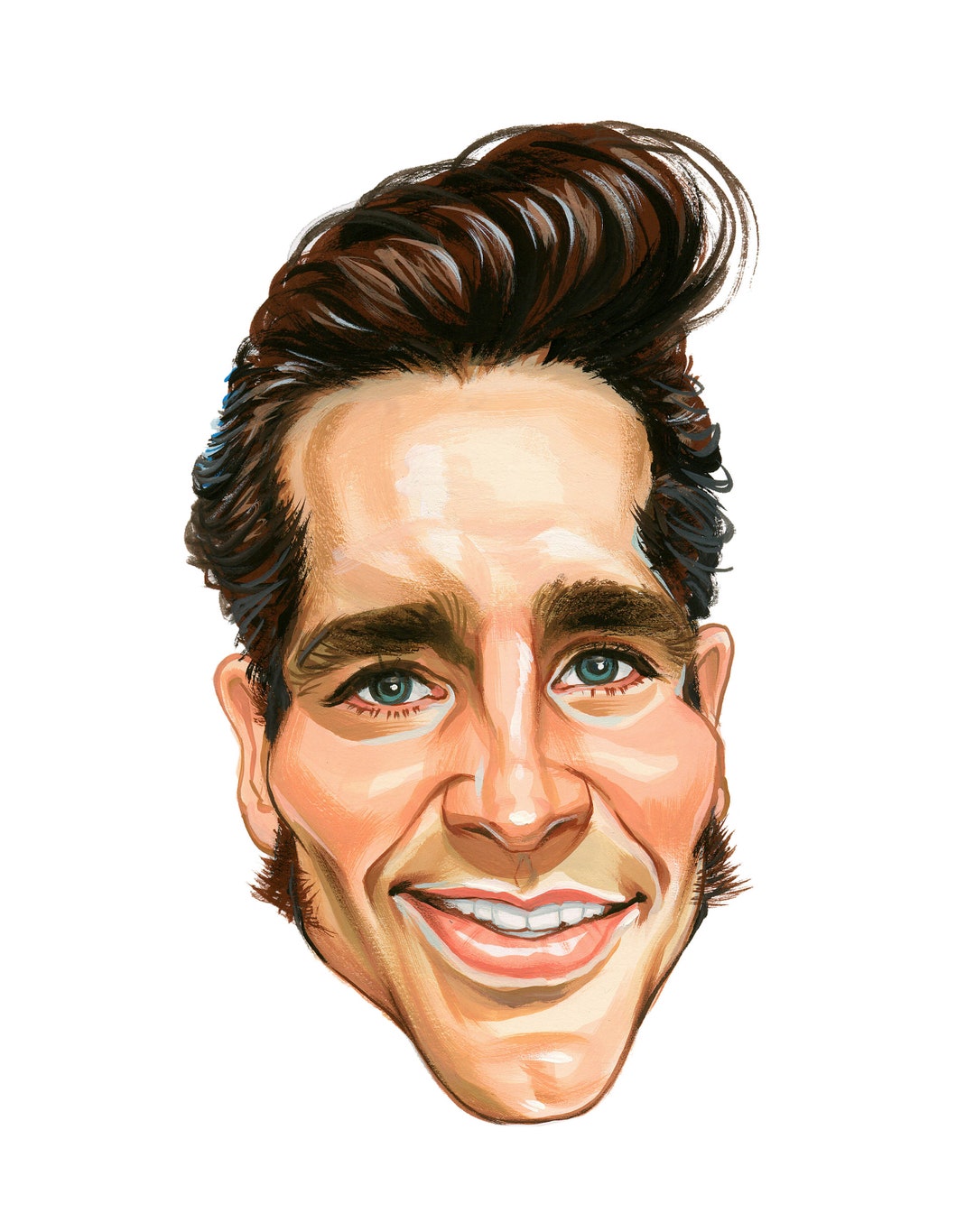 Custom Caricature Head, Caricature Drawing Exaggerated Face, Funny ...