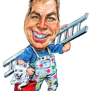 Custom Caricature for Businessman, Real Estate Caricature, Boss ...