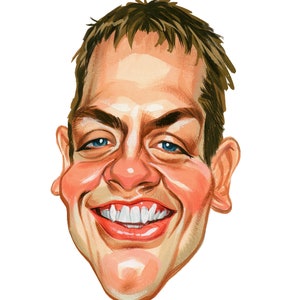 Custom Caricature Head, Caricature Drawing Exaggerated Face, Funny ...