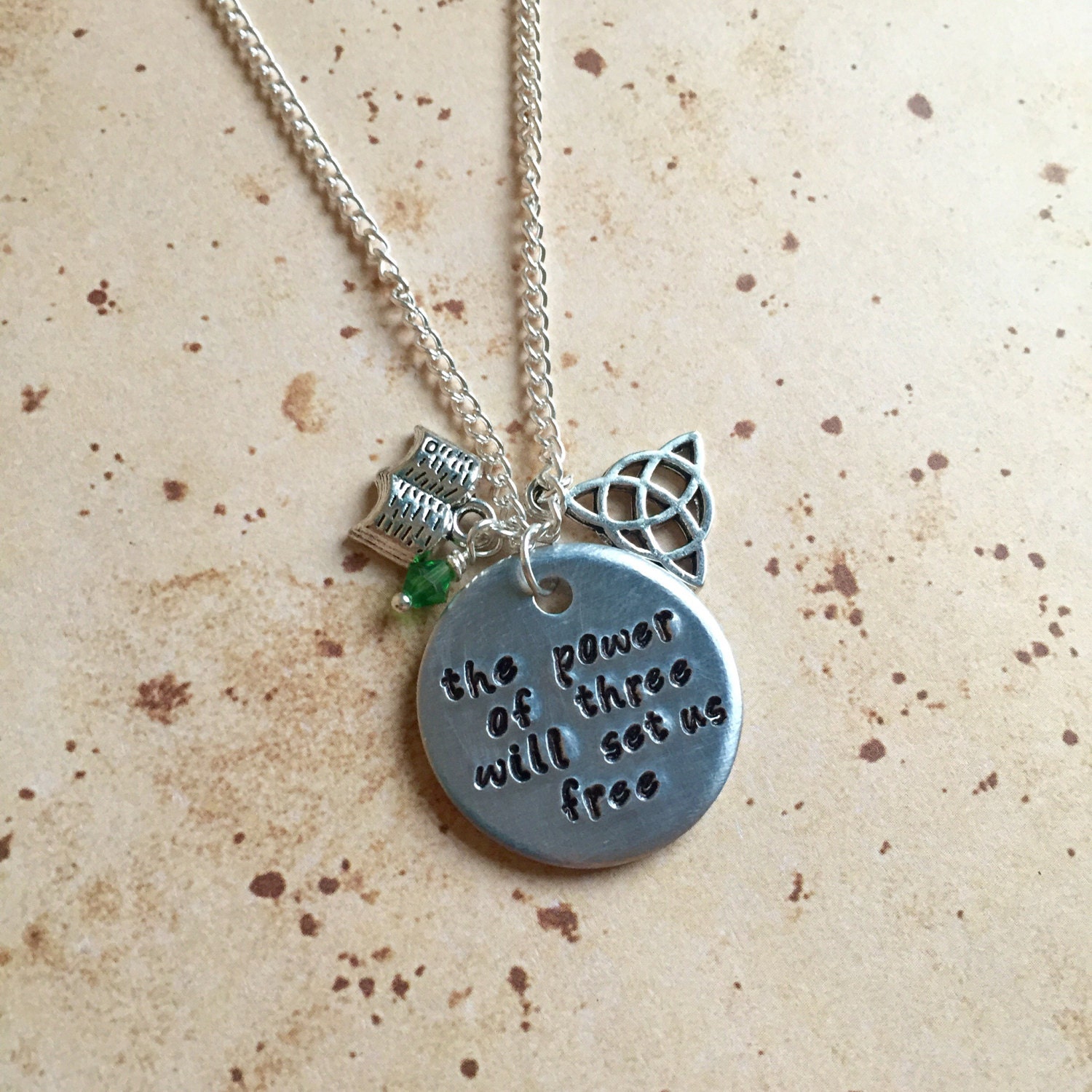 The Power of Three Will Set Us Free Hand Stamped Charm - Etsy