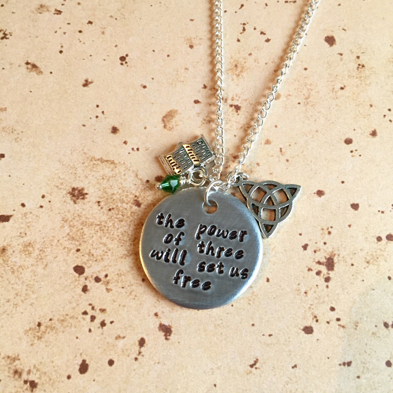 The Power of Three Will Set Us Free Hand Stamped Charm - Etsy