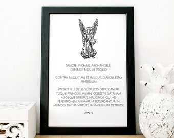Saint Michael Archangel Prayer, Catholic Prayer Card, Printable A4 ...