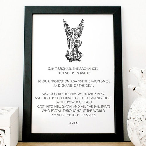 St Michael the Archangel Prayer Printable Wall Art St Michael - Etsy