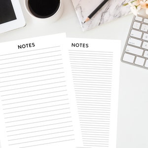 A4 Lined Paper Printable: Editable Notes Page (instant Download) - Etsy