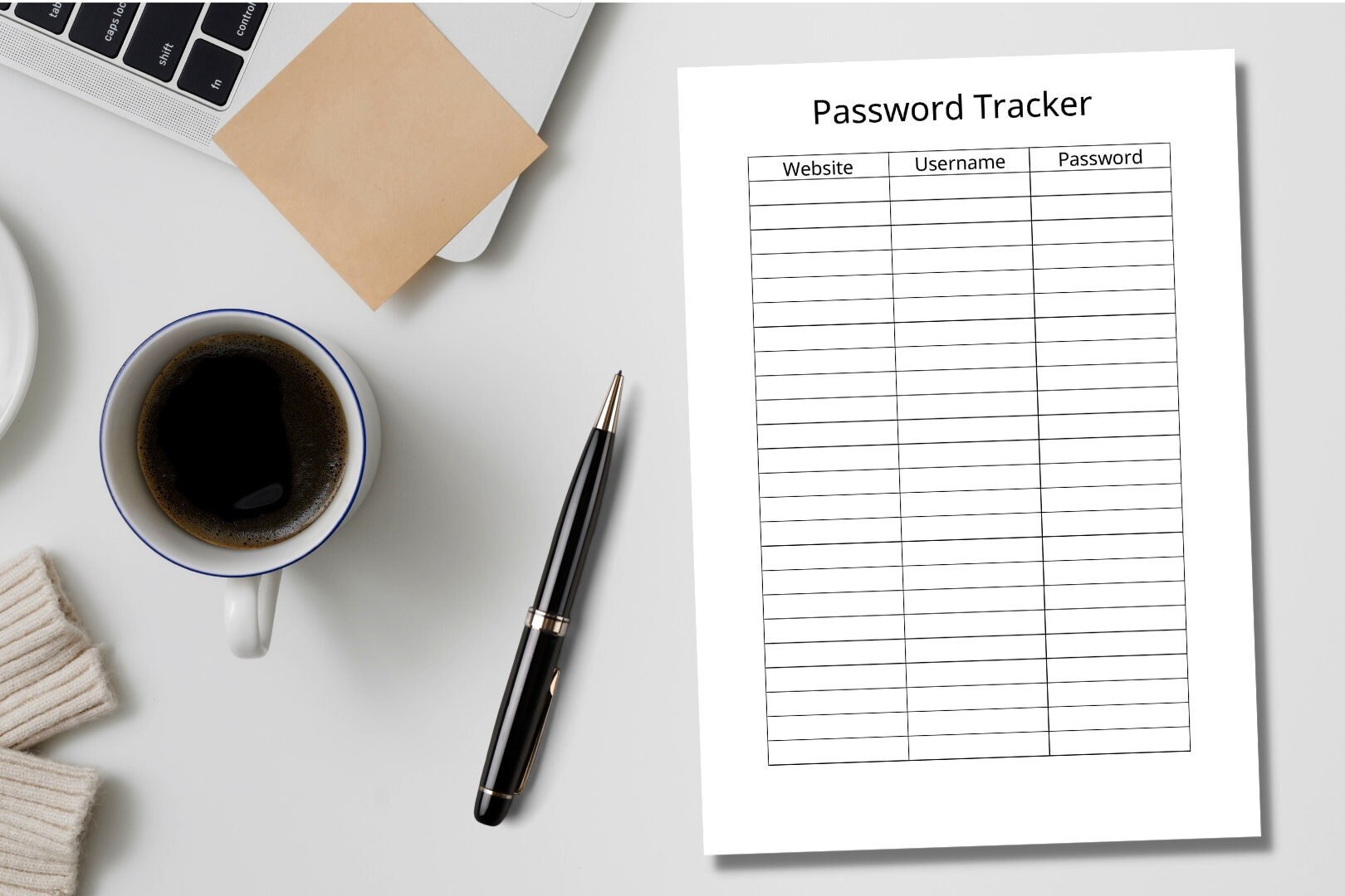 EDITABLE Printable Password Tracker, Password Organizer, Password ...
