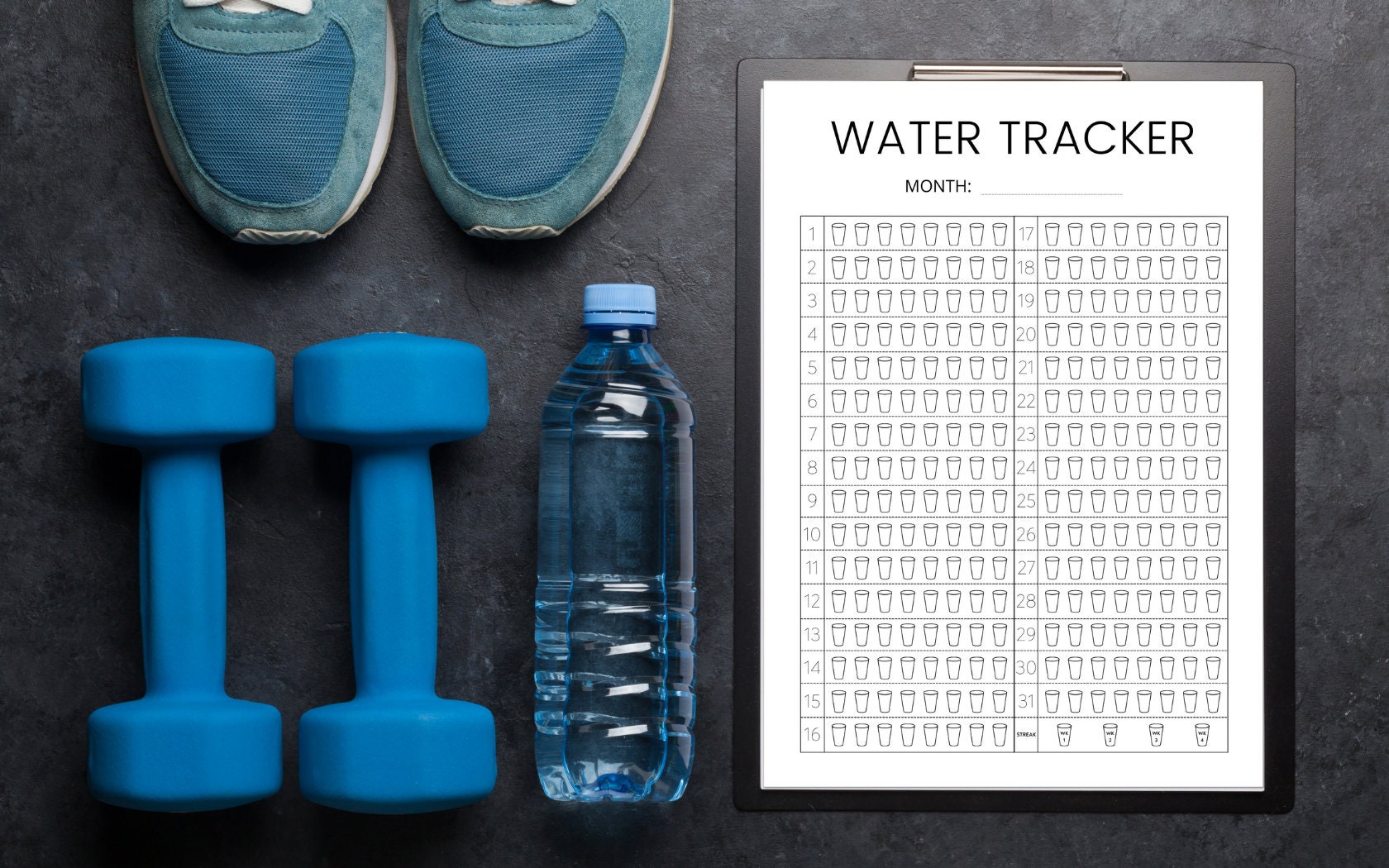 WATER TRACKER PRINTABLE, Hydration Tracker, Water Intake Tracker, Water ...