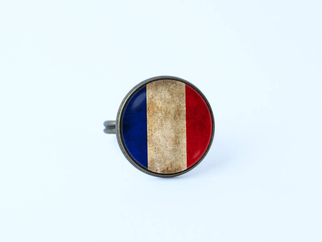France Flag Ring Girls Jewellery Patriotic Gift French Jewelry Flag of ...