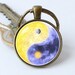 Yin Yang Key Fob Moon Keyring Yin Yang Keychain Meditation - Etsy