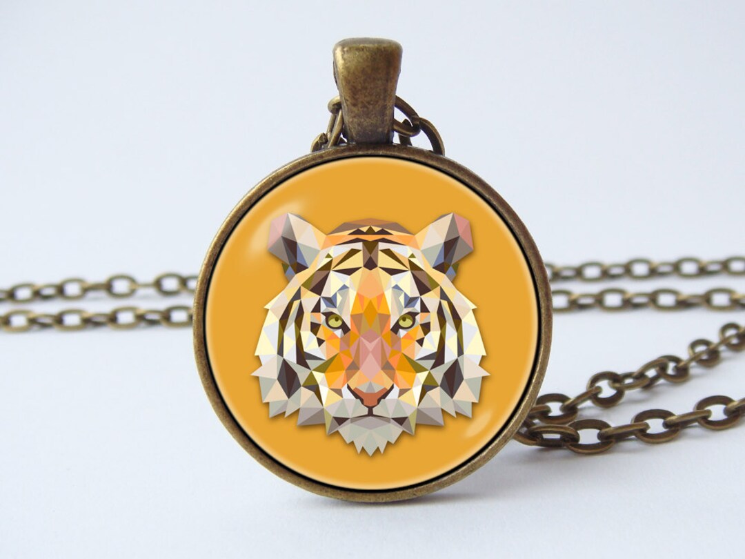 Tiger Necklace Pendant Tiger Gift for Women Tiger Jewelry Tiger Head ...