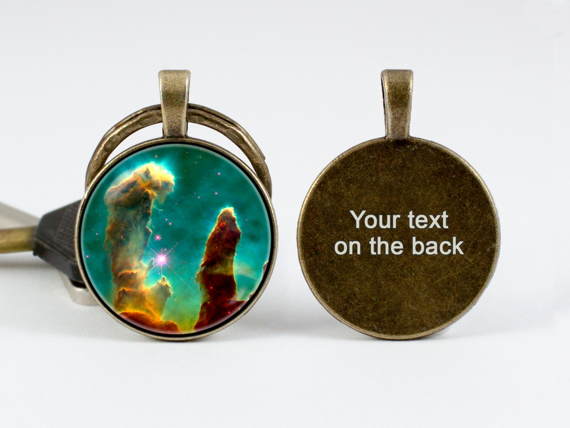 Galaxy Keychain Nebula Eagle Nebula Keyring Galaxy Jewelry - Etsy