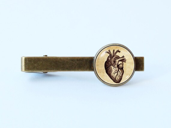 Anatomical Heart Tie Clip Doctor Gift Human Heart Tie Clip | Etsy