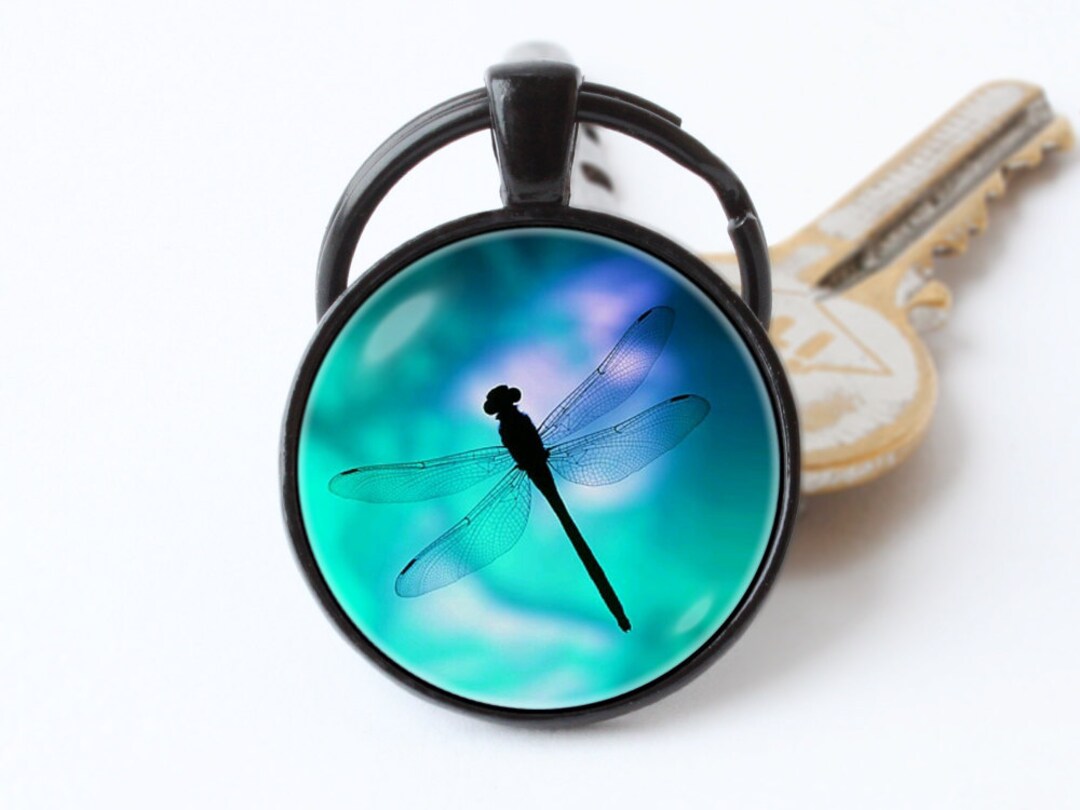 Dragonfly Keychain Dragonfly Key Ring Dragonfly Jewelry Insect Key ...
