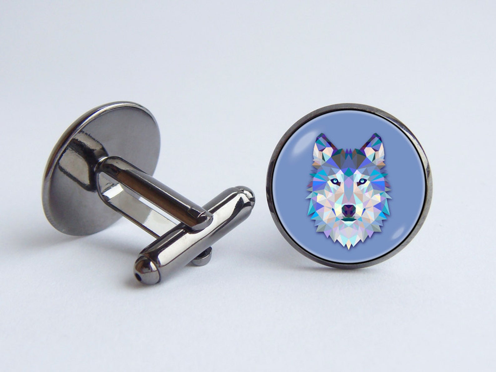 Wolf Cufflinks Men Cuff Links Father's Gift Wolf Jewelry Wolf Head Men ...