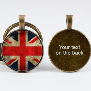 UK Flag Keychain Union Jack Key Ring British Flag Jewelry Flag Key ...