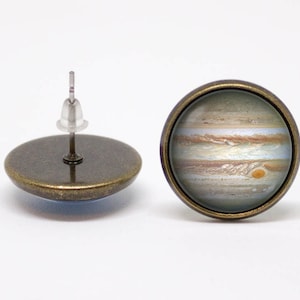 Jupiter Earrings Jupiter Jewelry Solar System Space Jewelry Planet ...