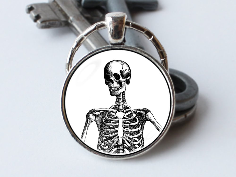 Skeleton Body Skeleton Keychain Skeleton Keyring Human - Etsy