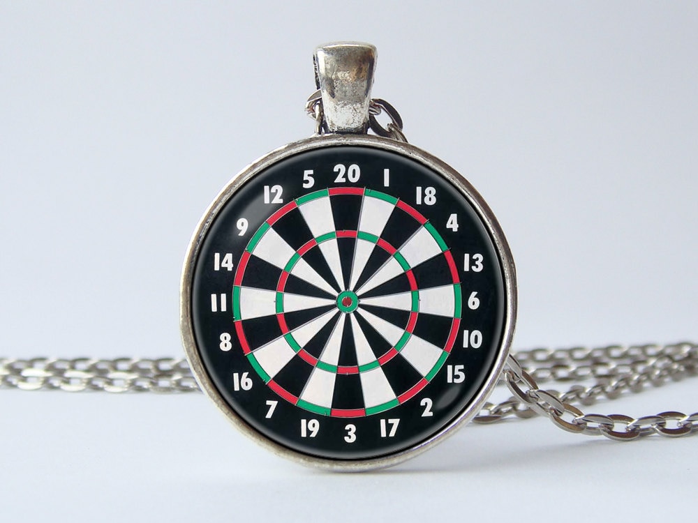 Darts necklace Dart board pendant Dart jewelry Sport jewelry | Etsy